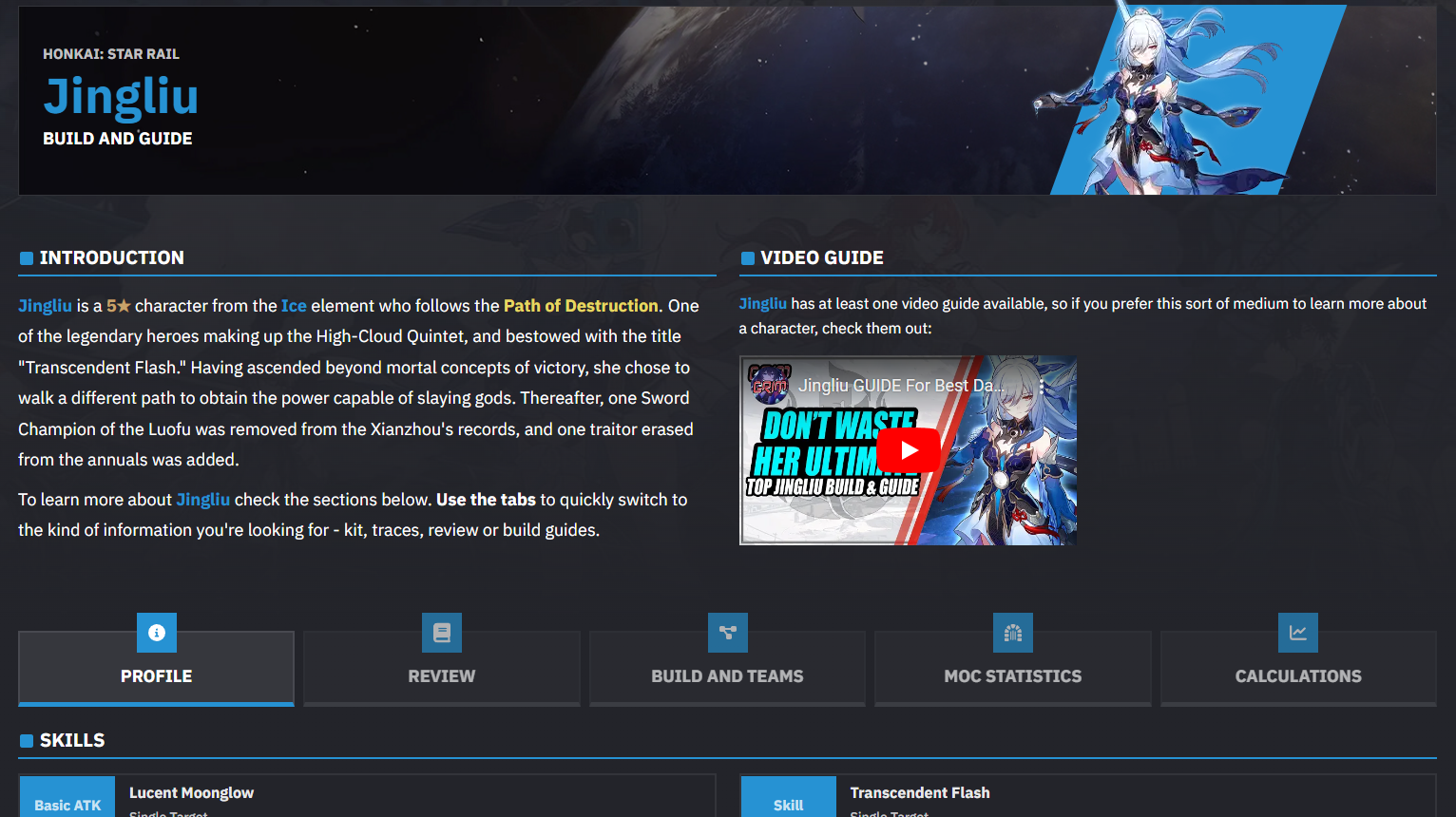 Jingliu release, character profile revamp, and tier list update ...